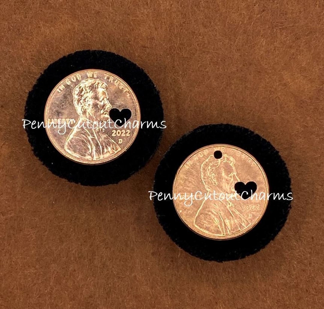 FOR CHARITY Lucky Penny Cut Out HEART Penny Charm Unique Penny Keepsake ...