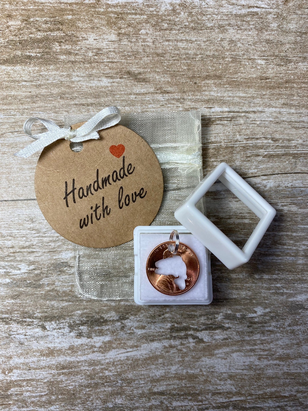 FOR CHARITY lucky penny cut out FISH Bass cutout Penny charm luck ...