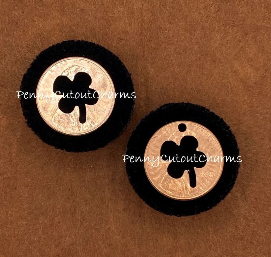FOR CHARITY Lucky Penny Cut Out CLOVER Penny Keepsake Unique Penny Gift ...