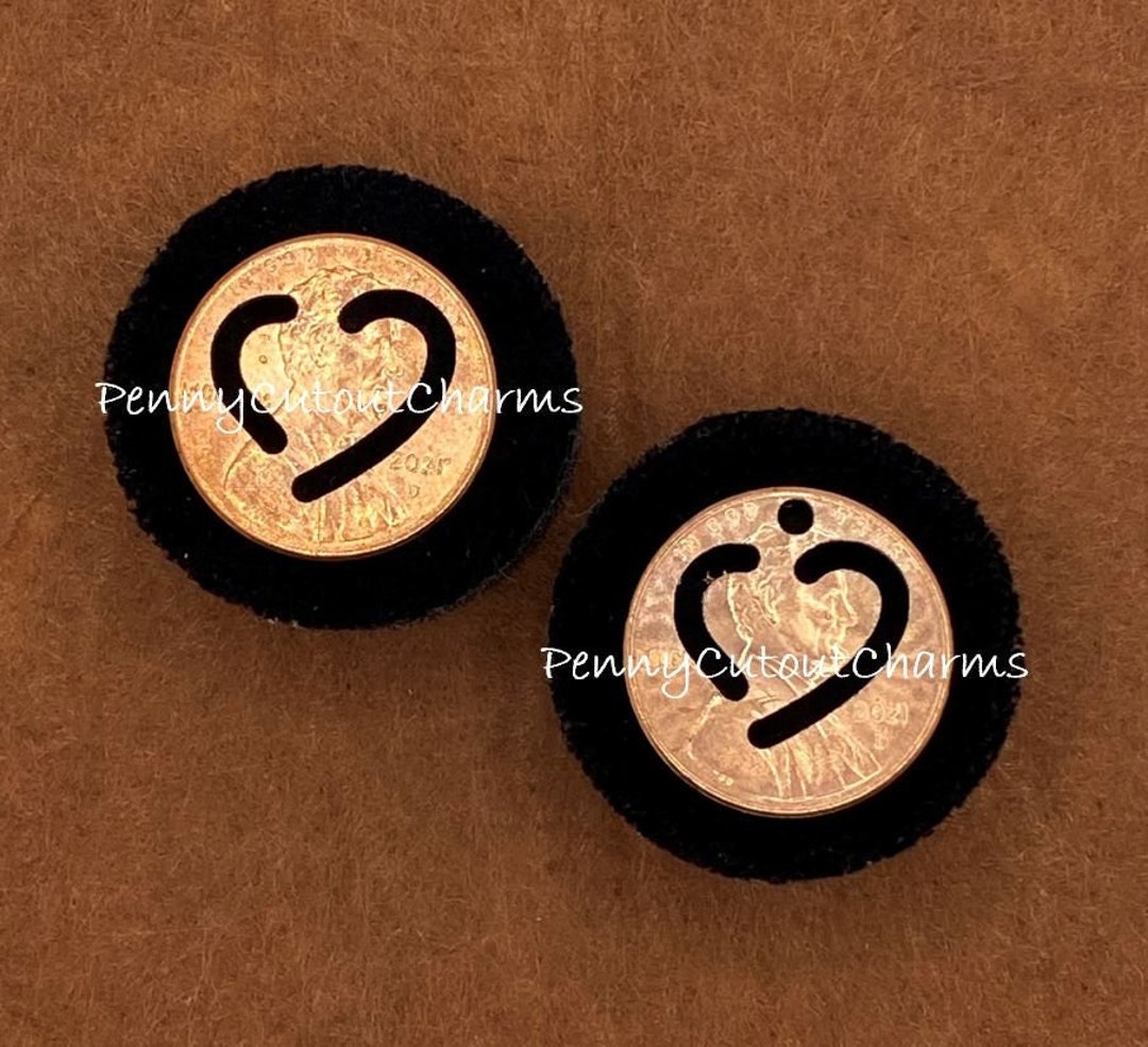 HEART Penny Cutout Charms, Handmade With Love for Charity - Etsy