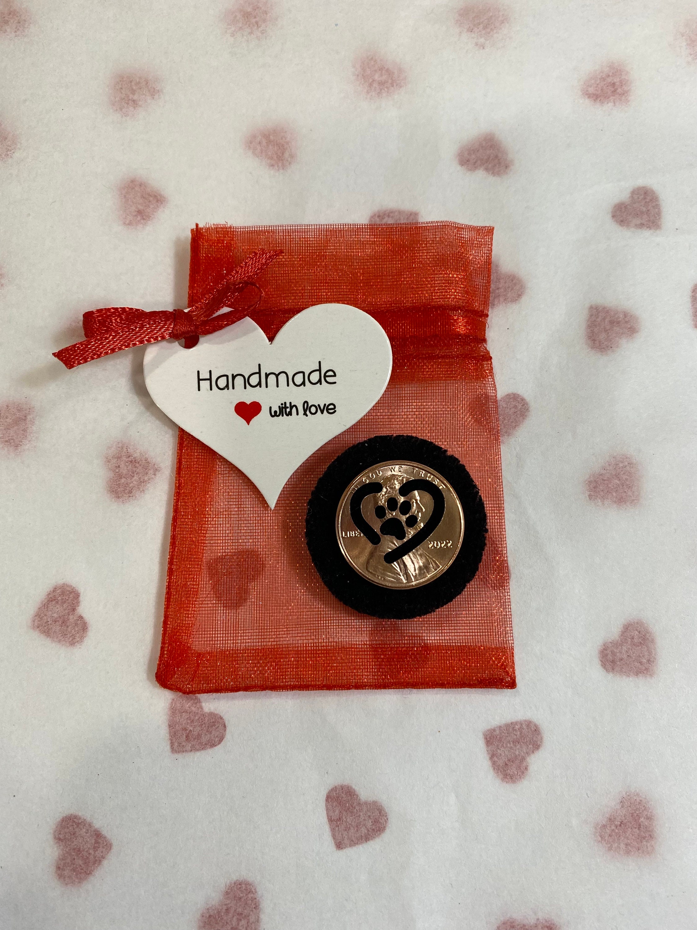 CHARITY Lucky Penny Cut Out HEART Penny Cutout Charm Keyring - Etsy