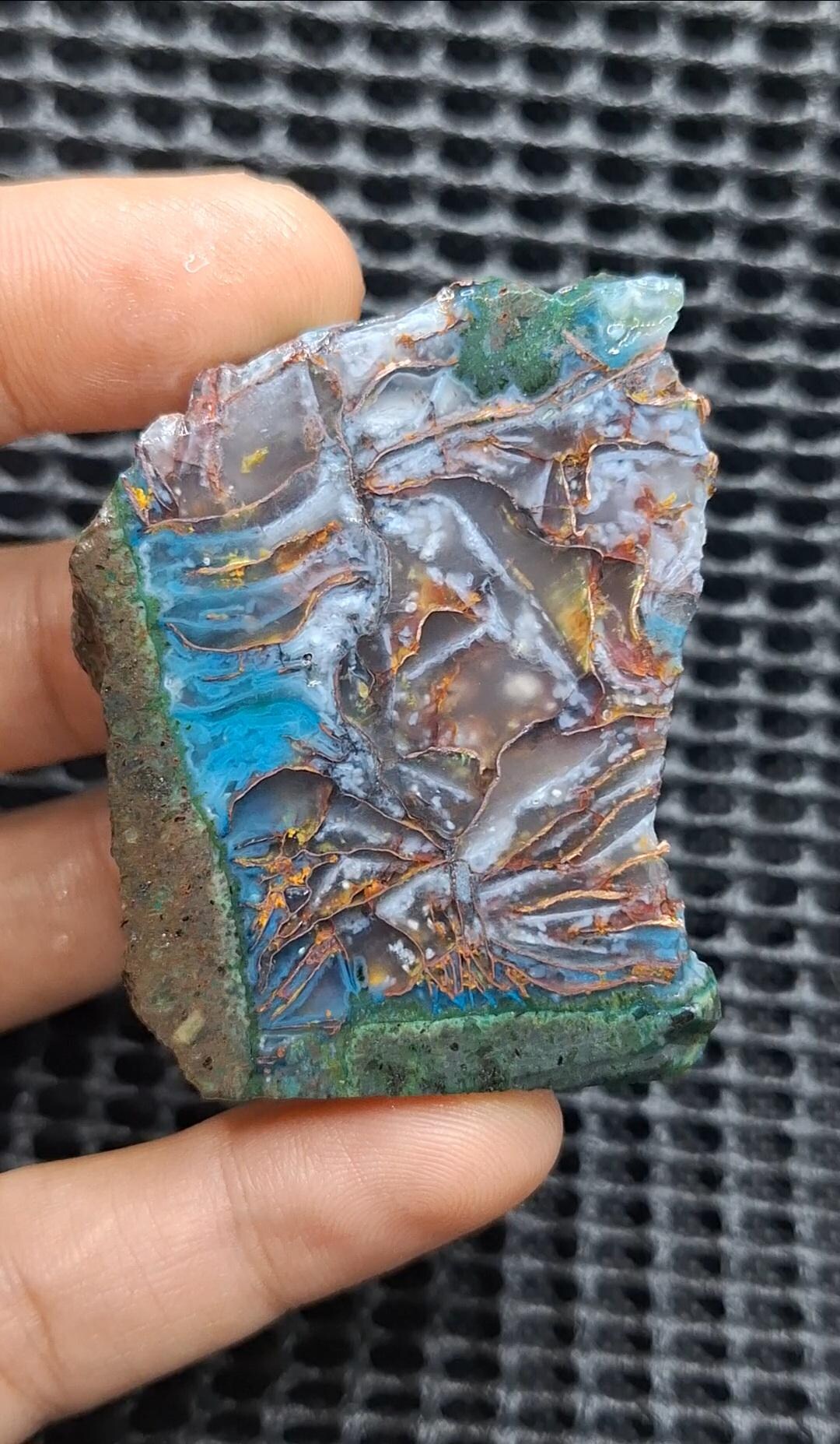 Slabs - Raw Chrysocolla Native Copper in Quartz | Confetti Chrysocolla - Etsy