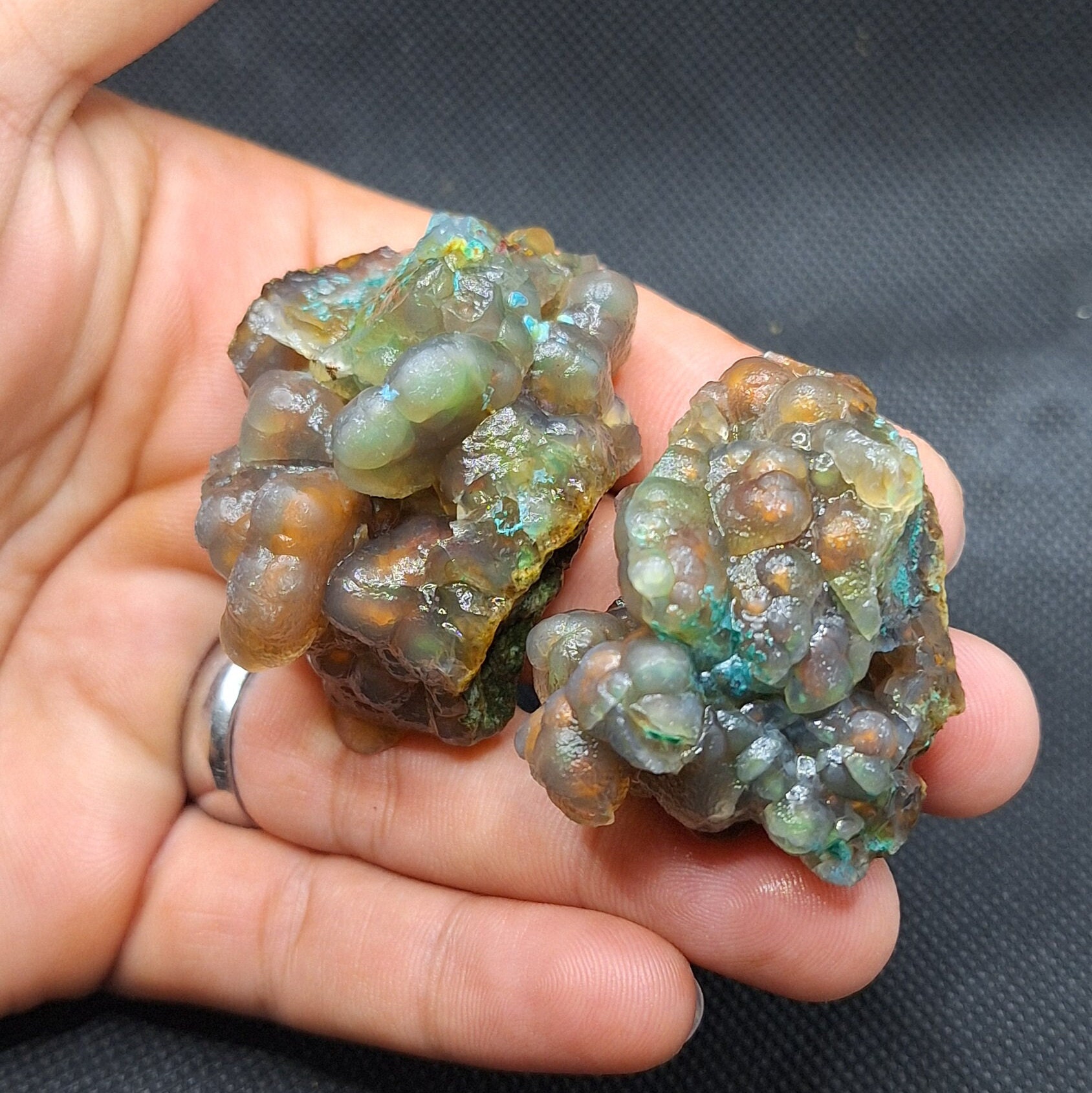 Specimen Botryoidal Chrysocolla Native Copper 2 Pcs - Etsy