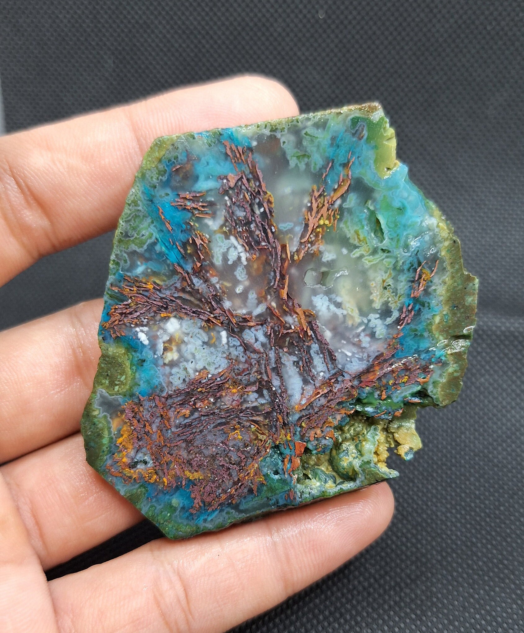 Slabs Native Copper in Chrysocolla Confetti Chrysocolla - Etsy