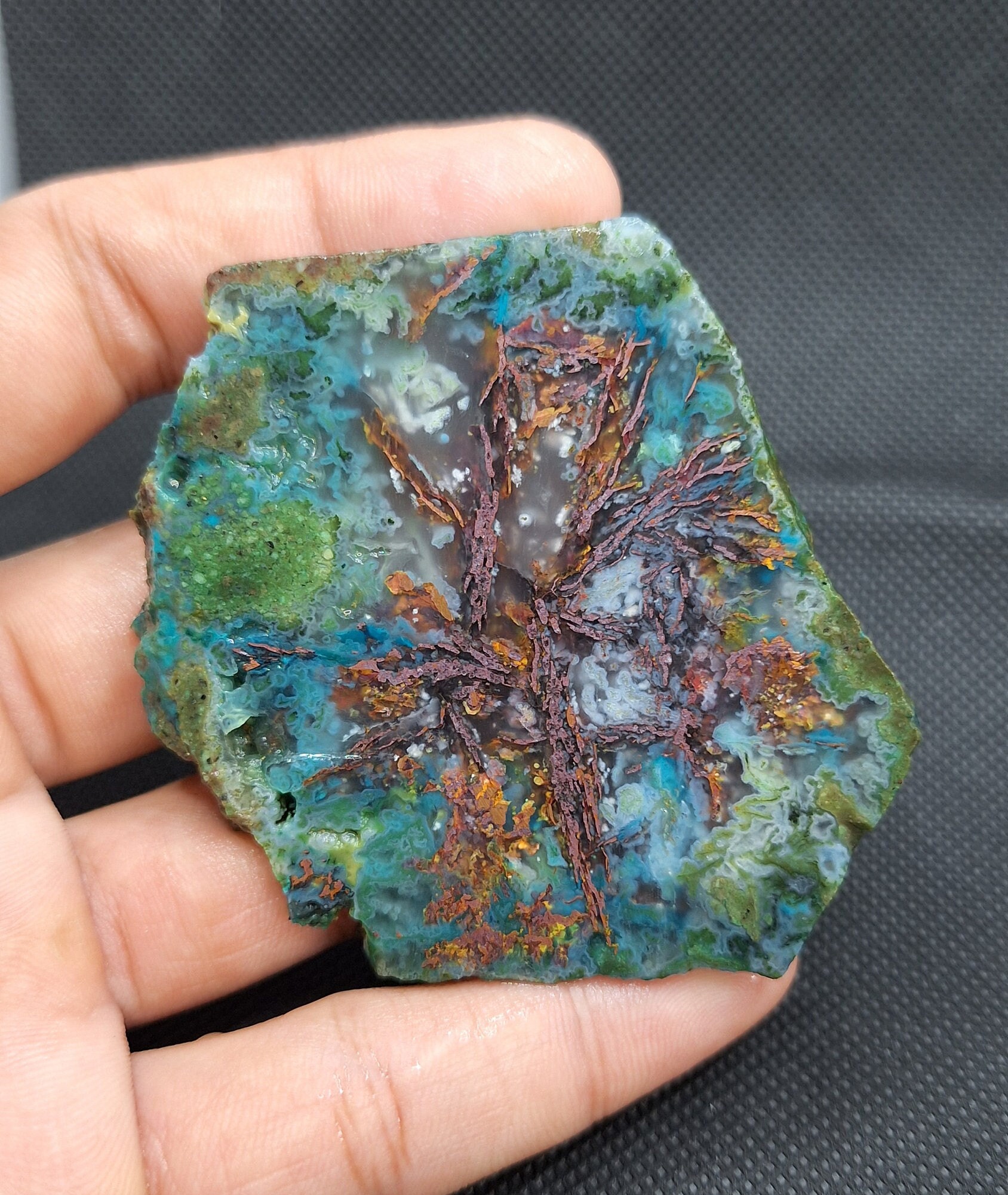 Slabs Native Copper in Chrysocolla Confetti Chrysocolla - Etsy