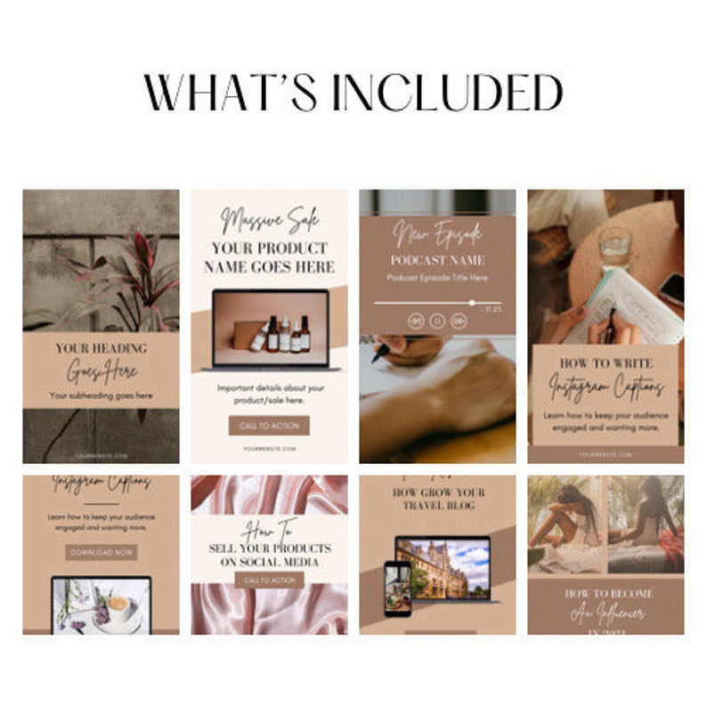 100 Modern Aesthetic Pinterest Templates - Etsy