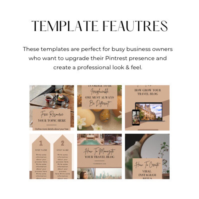 100 Modern Aesthetic Pinterest Templates - Etsy