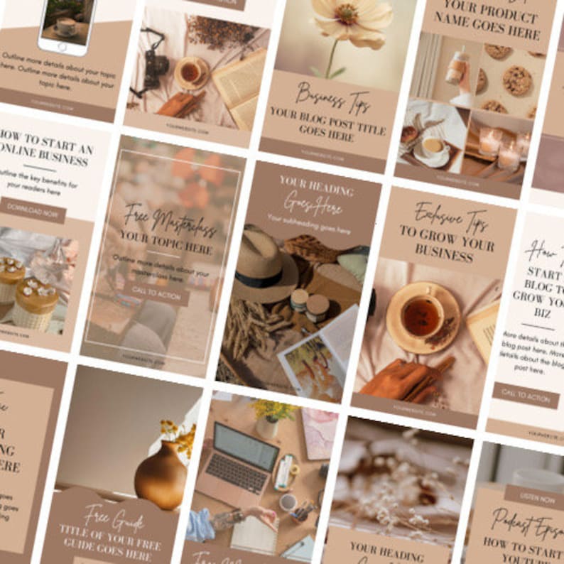 100 Modern Aesthetic Pinterest Templates - Etsy