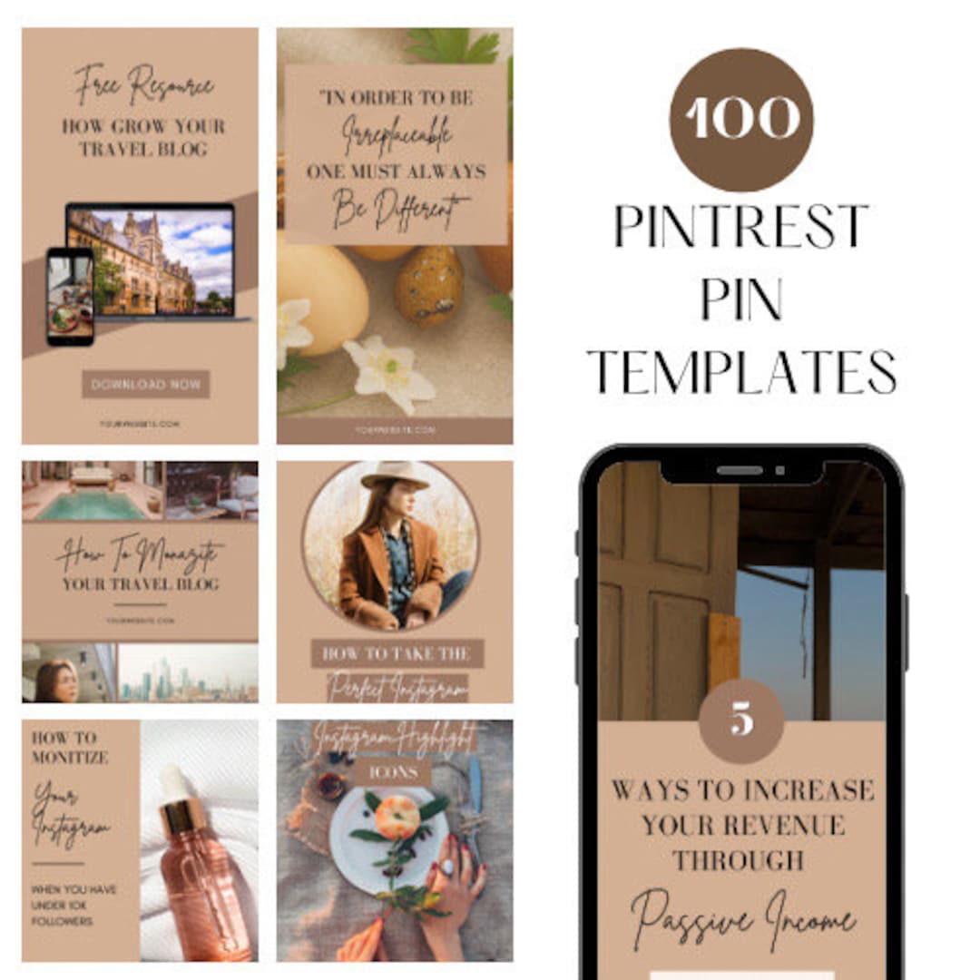 100 Modern Aesthetic Pinterest Templates - Etsy
