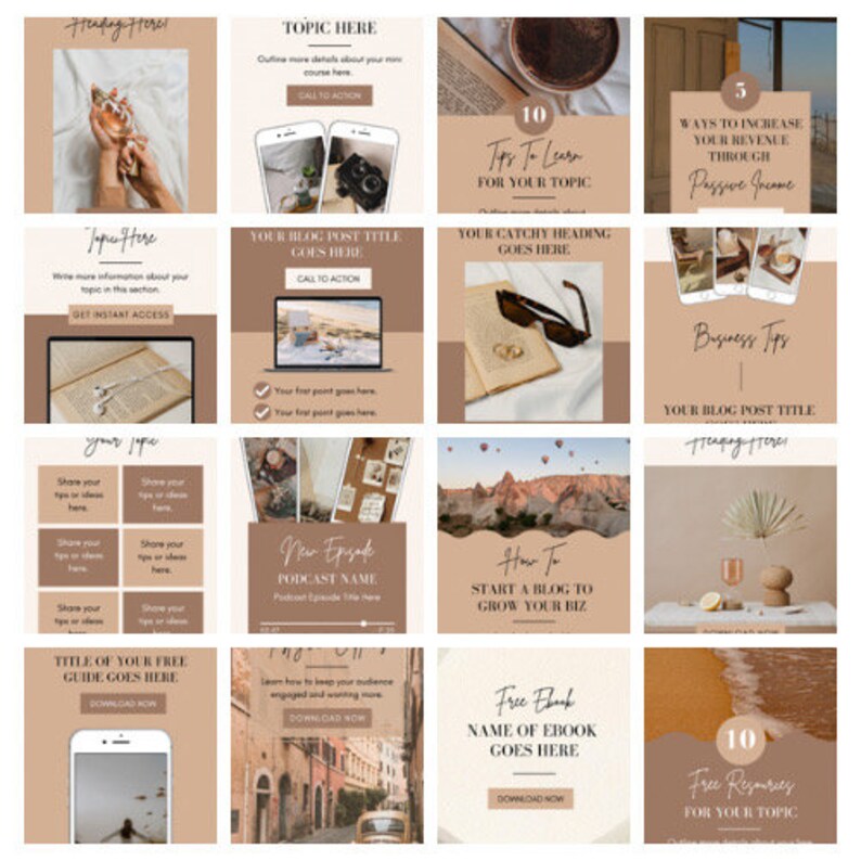 100 Modern Aesthetic Pinterest Templates - Etsy