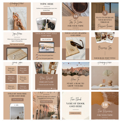 100 Modern Aesthetic Pinterest Templates - Etsy