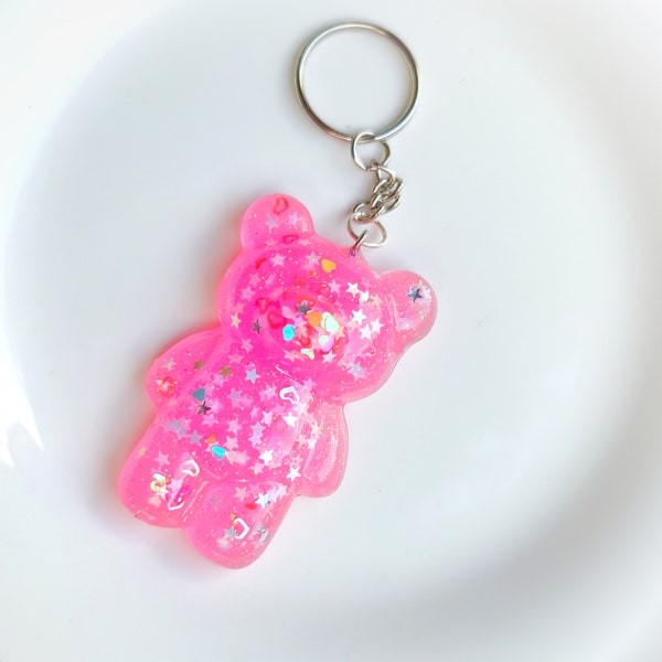 Resin Keychain Bear - Etsy