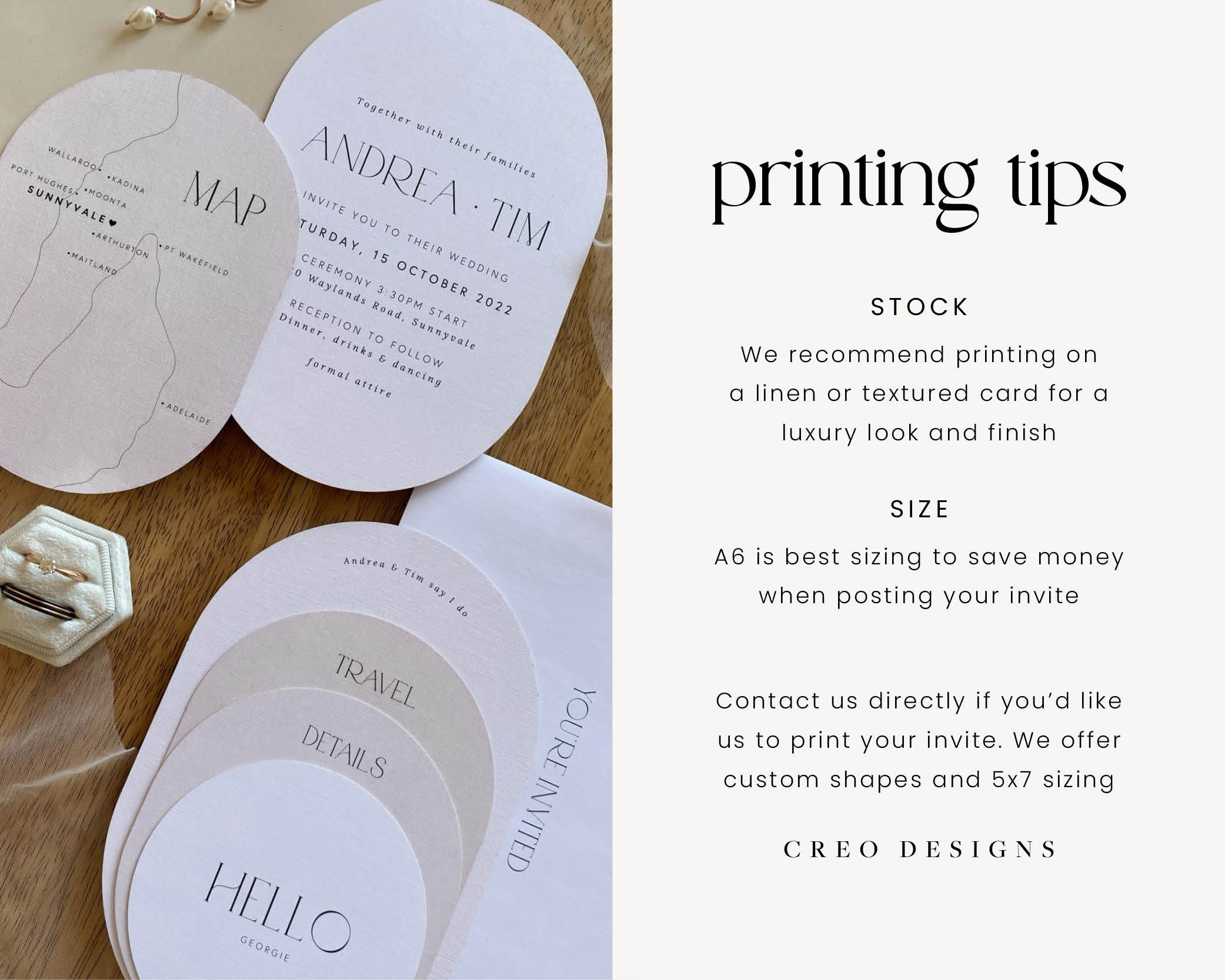 Wave Wedding Invitation, Modern Printable Invite, Wavy Border, Black ...