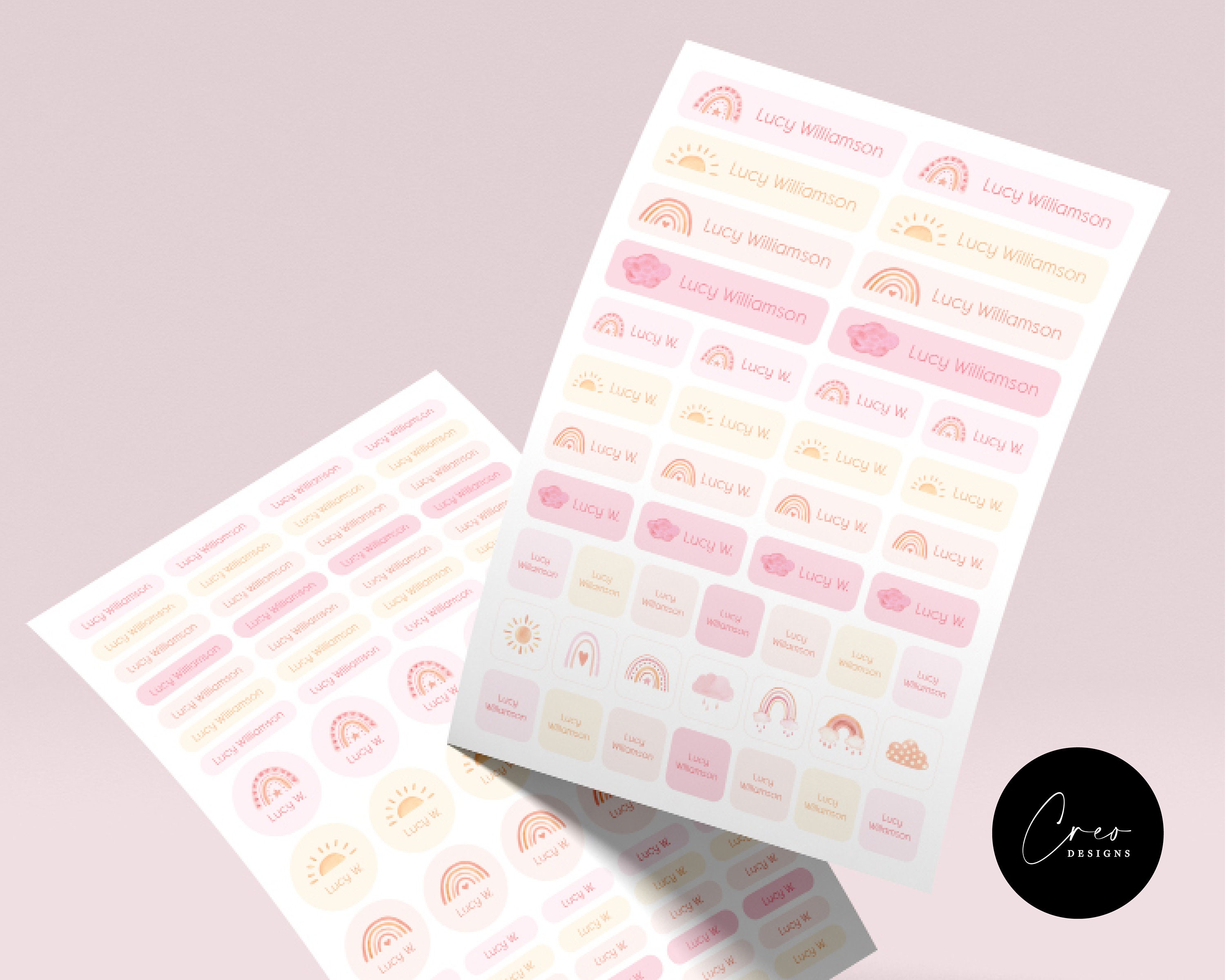 School Stationery Name Labels, School Labels, 236 Personalised Stickers ...