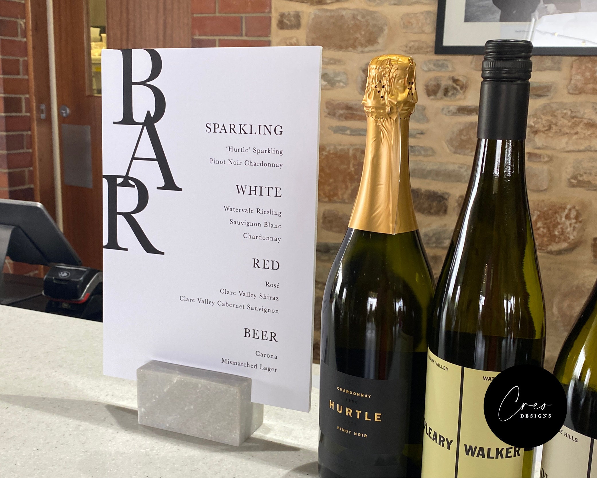 Minimal Bar Sign, Printable Bar Menu, Wedding, Minimalist Simplistic ...