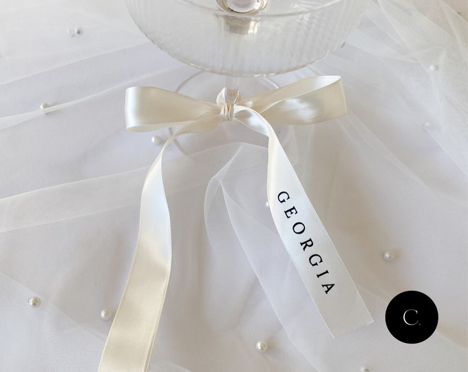 Calligraphy Ribbon Place Settings / Wedding Table Decor Styling ...