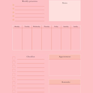 Printable Personal Planning Sheets Includes a Daily, Weekly, and ...