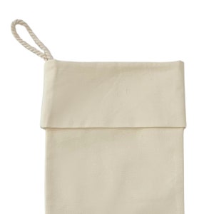 100% Cotton Canvas Blank Christmas Stocking | Size 20cm Opening X 45cm ...