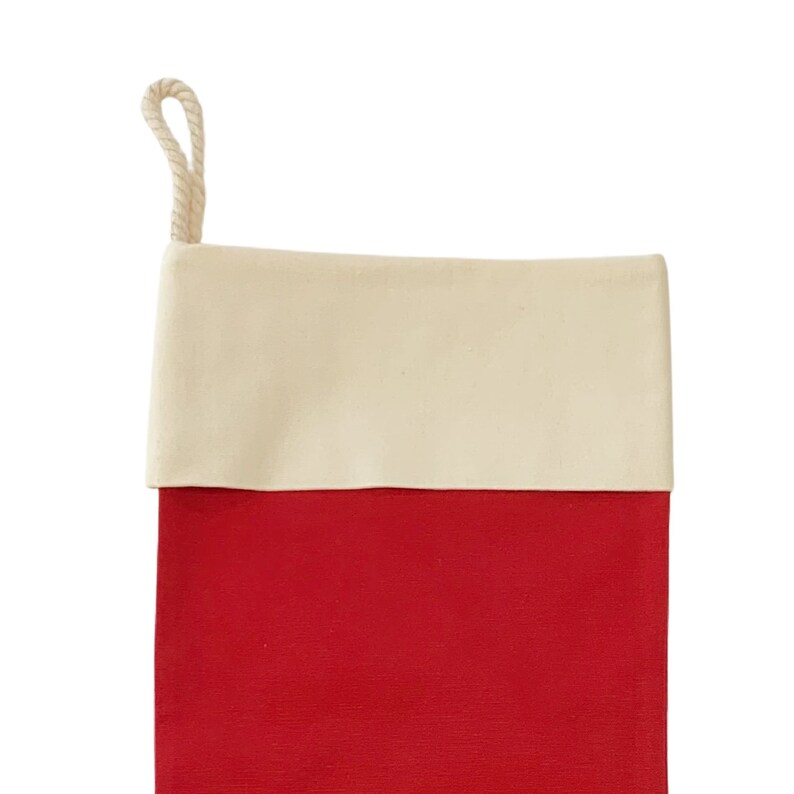 100% Cotton Canvas Blank Christmas Stocking | Size 20cm Opening X 45cm ...