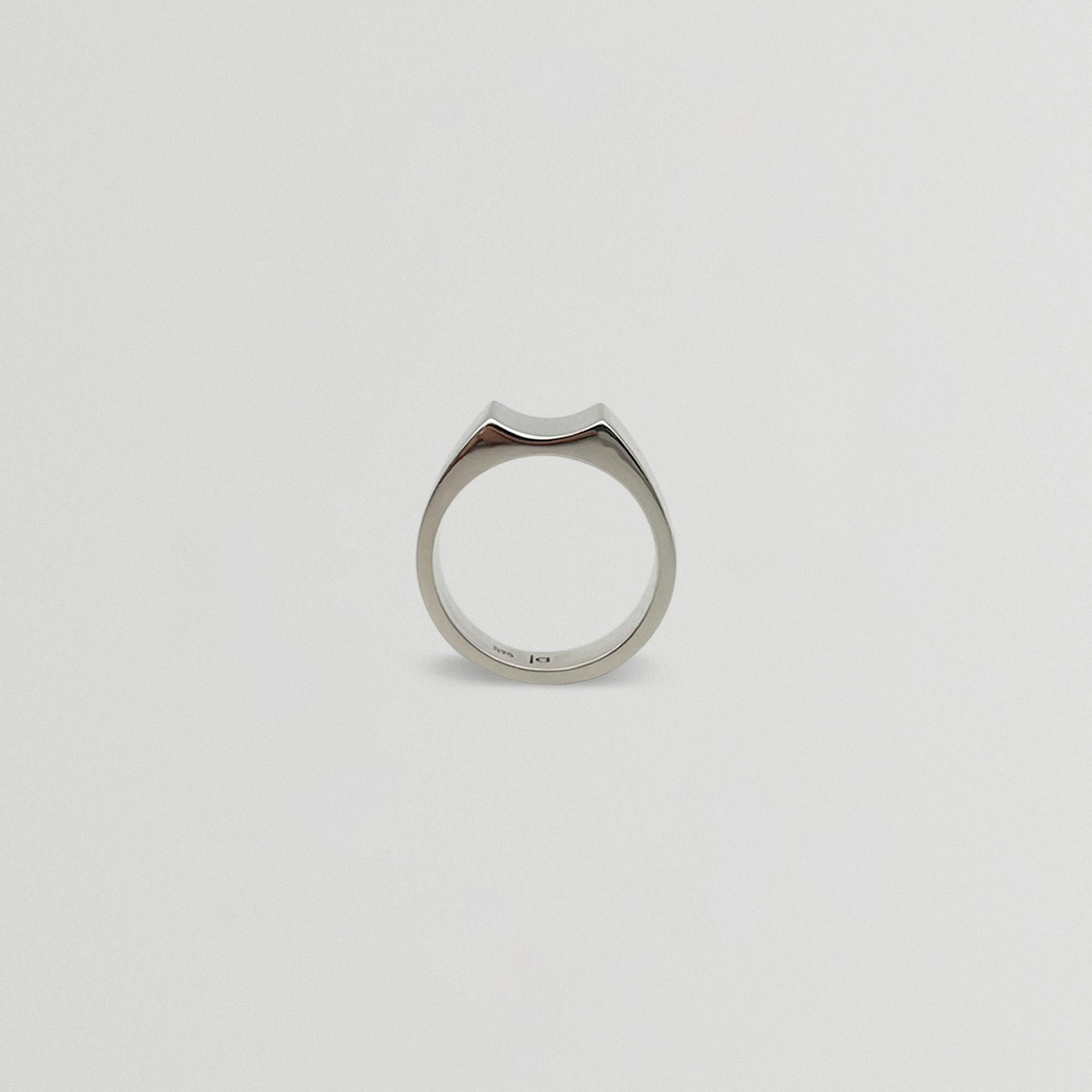 Elegant Signet Ring, Unique Shape Silver Ring, Pinky Signet Ring for ...