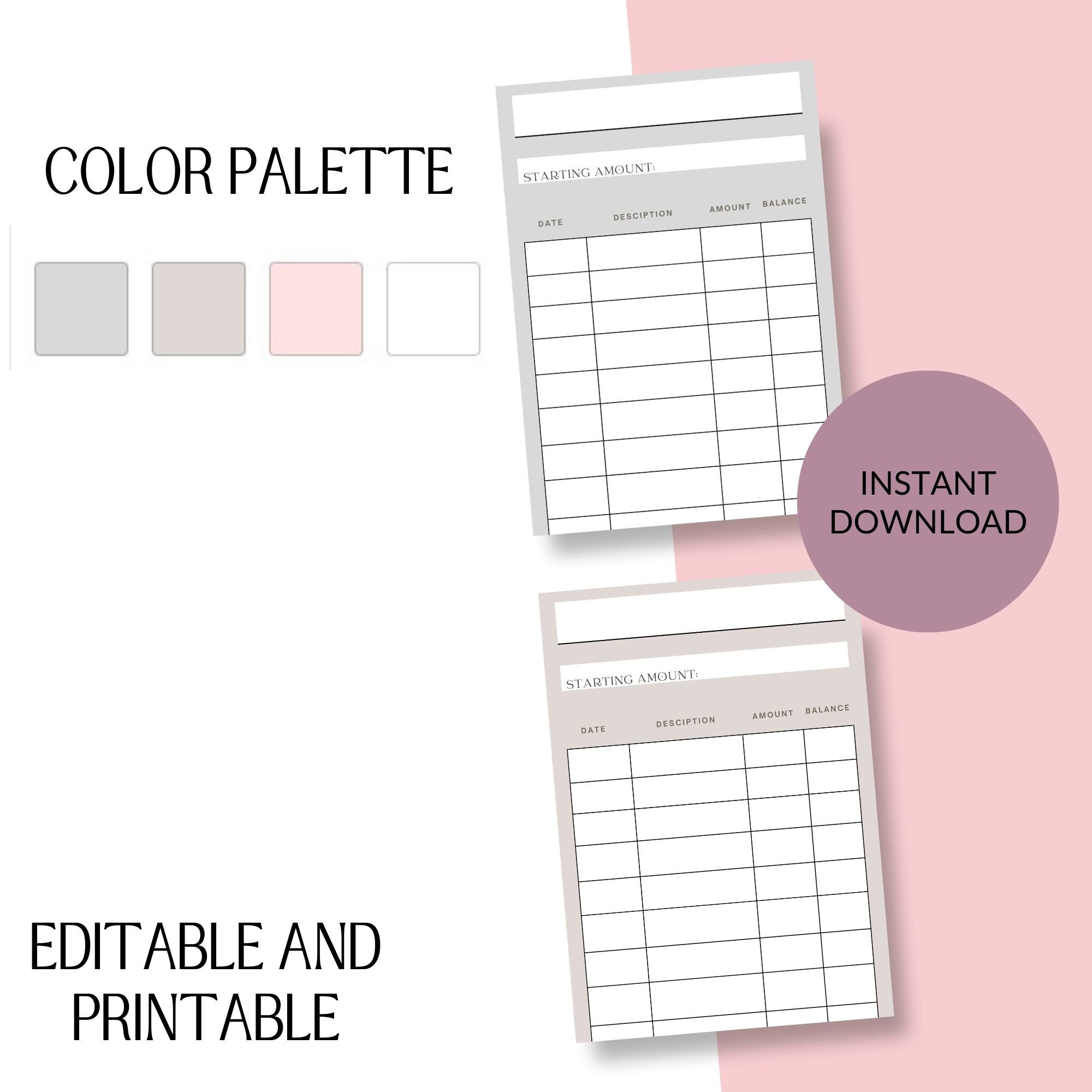 EDITABLE Cash Envelope Tracker Printable Cash Envelope - Etsy