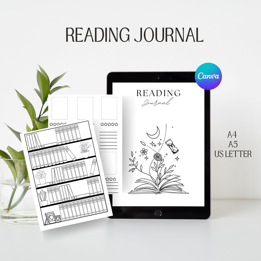 EDITABLE Reading Journal, Reading Log, Reading Tracker, Coloring ...