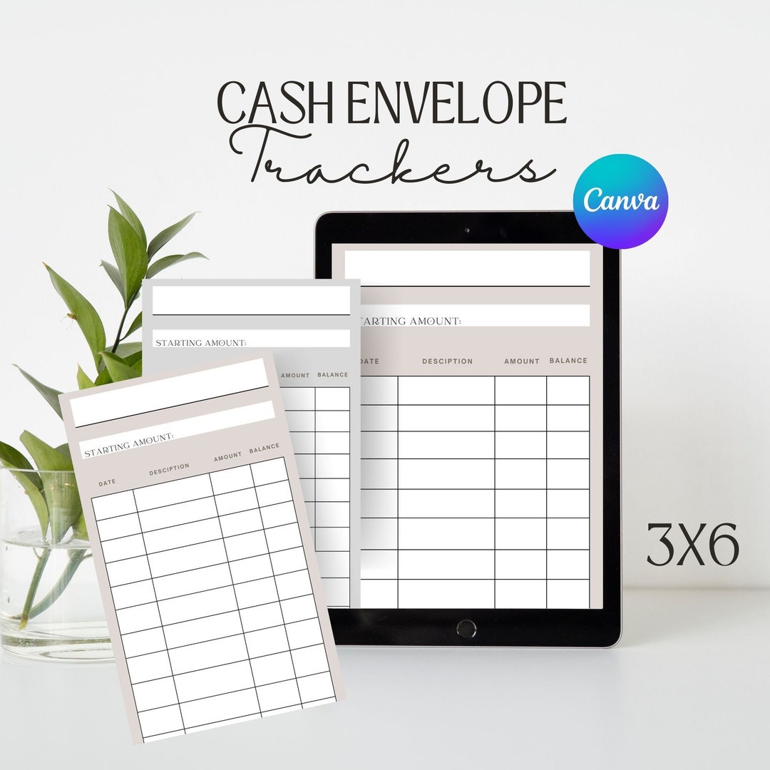 EDITABLE Cash Envelope Tracker, Printable Cash Envelope, Budget Insert ...