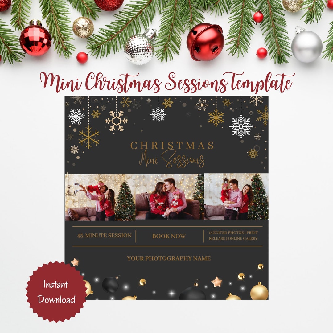 Christmas Mini Session Template, Christmas Minis Template, Holiday Mini Session Template ...