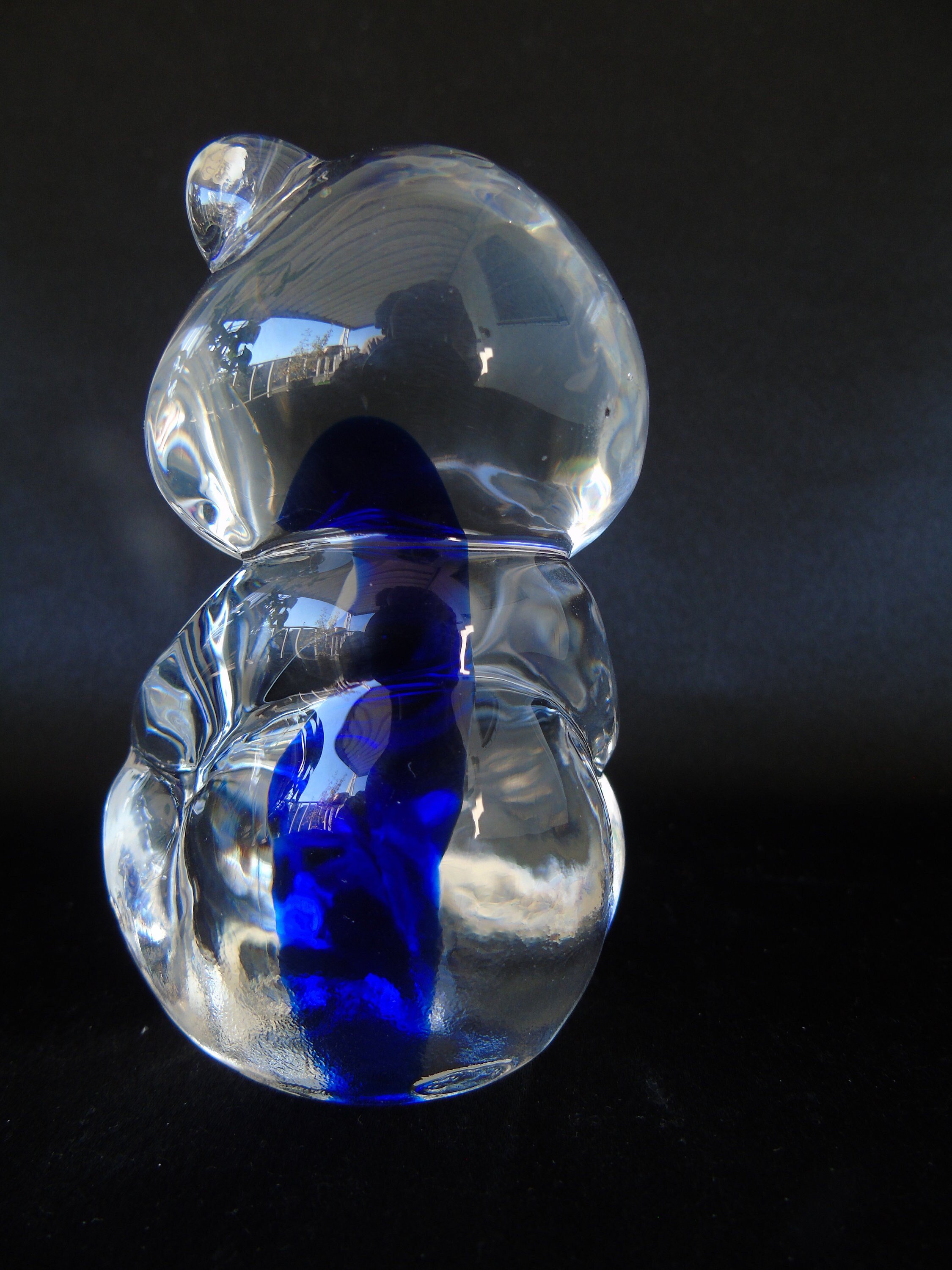 Fenton Sitting Bear With Blue Center - Etsy