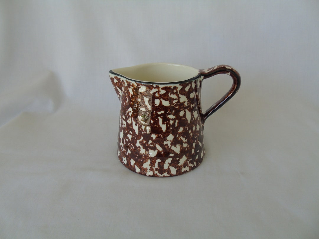 Stangl Town & Country Brown Spatter Cream Pitcher - Etsy