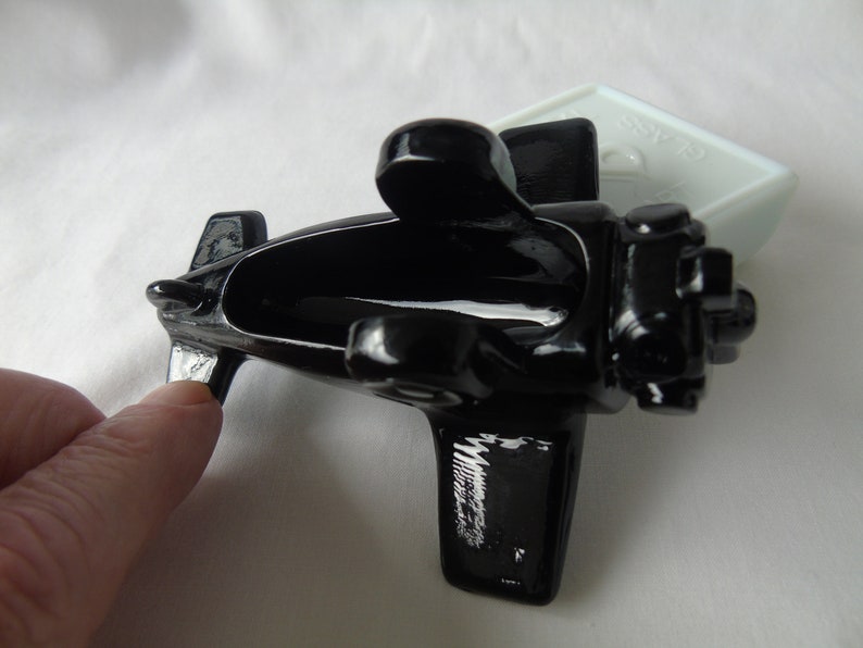 Boyd Crystal Art Glass Black Airplane - Etsy