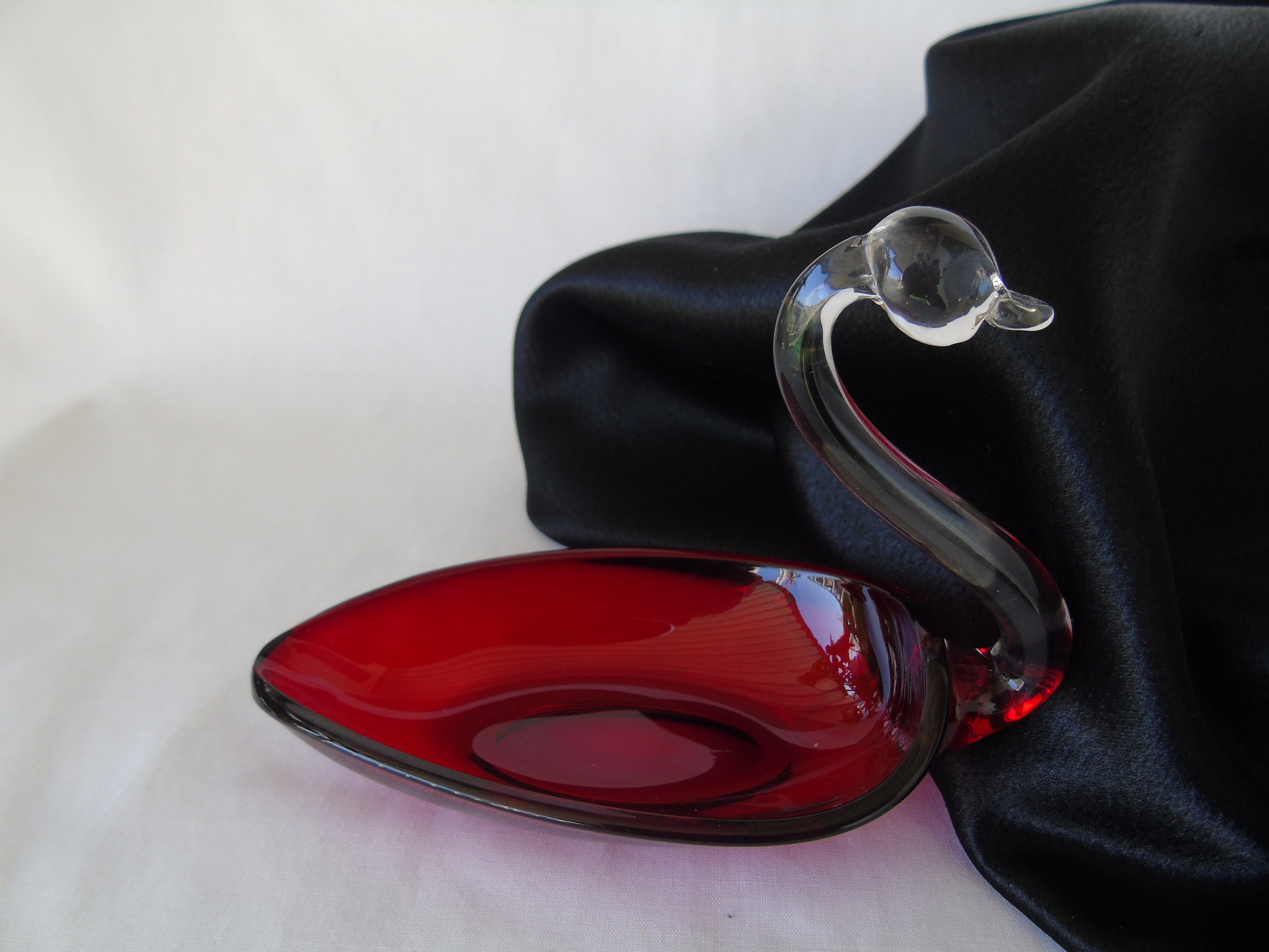 Rare Duncan & Miller Pall Mall 4-1/2 Ruby Swan - Etsy