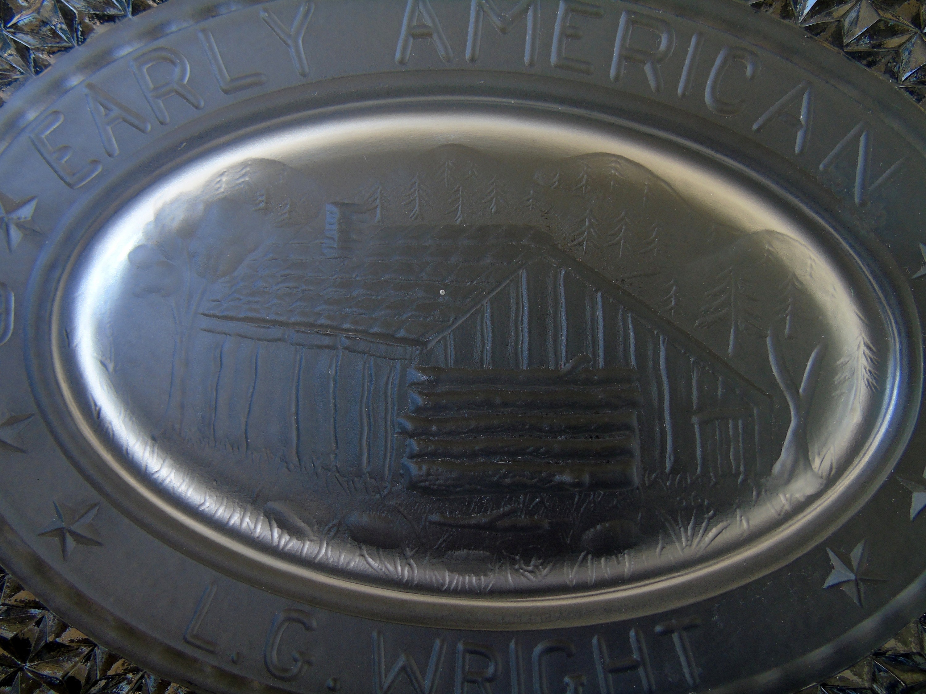 Fenton for L. G. Wright Oval Emblem Plate - Etsy