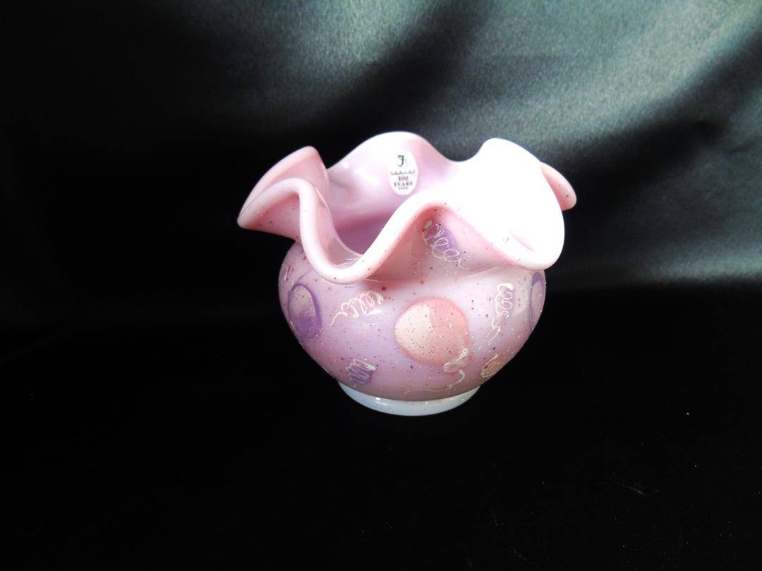 Rare Limited Decorated Fenton Roselene 100th Anniversary Vase - Etsy