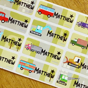 Car Name Labels - Waterproof Name Labels, Kids Name Labels, Daycare ...