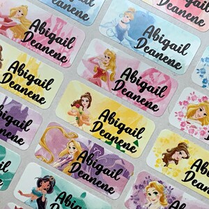 Princess Name Labels Waterproof Name Labels Kids Name - Etsy