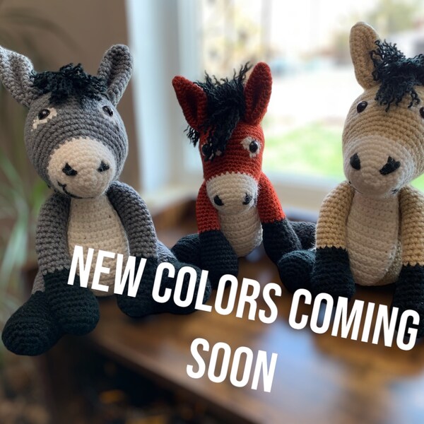 Stuffed Donkey - Etsy