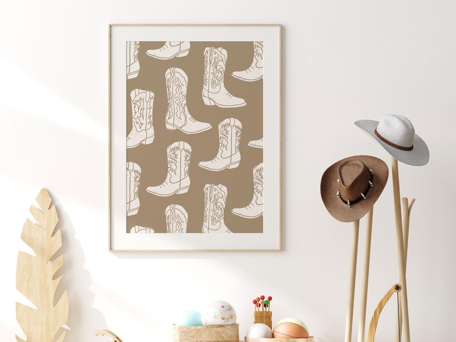 Boho Western Wall Art Set | Boho Cowboy Cowgirl | Neutral Western ...