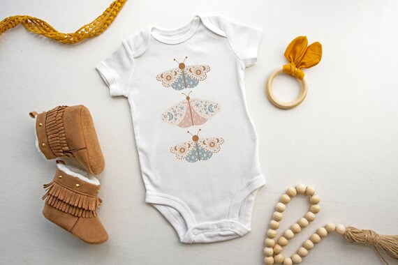 Boho Moth Butterfly One Piece Onesie Rabbit Skins | Etsy