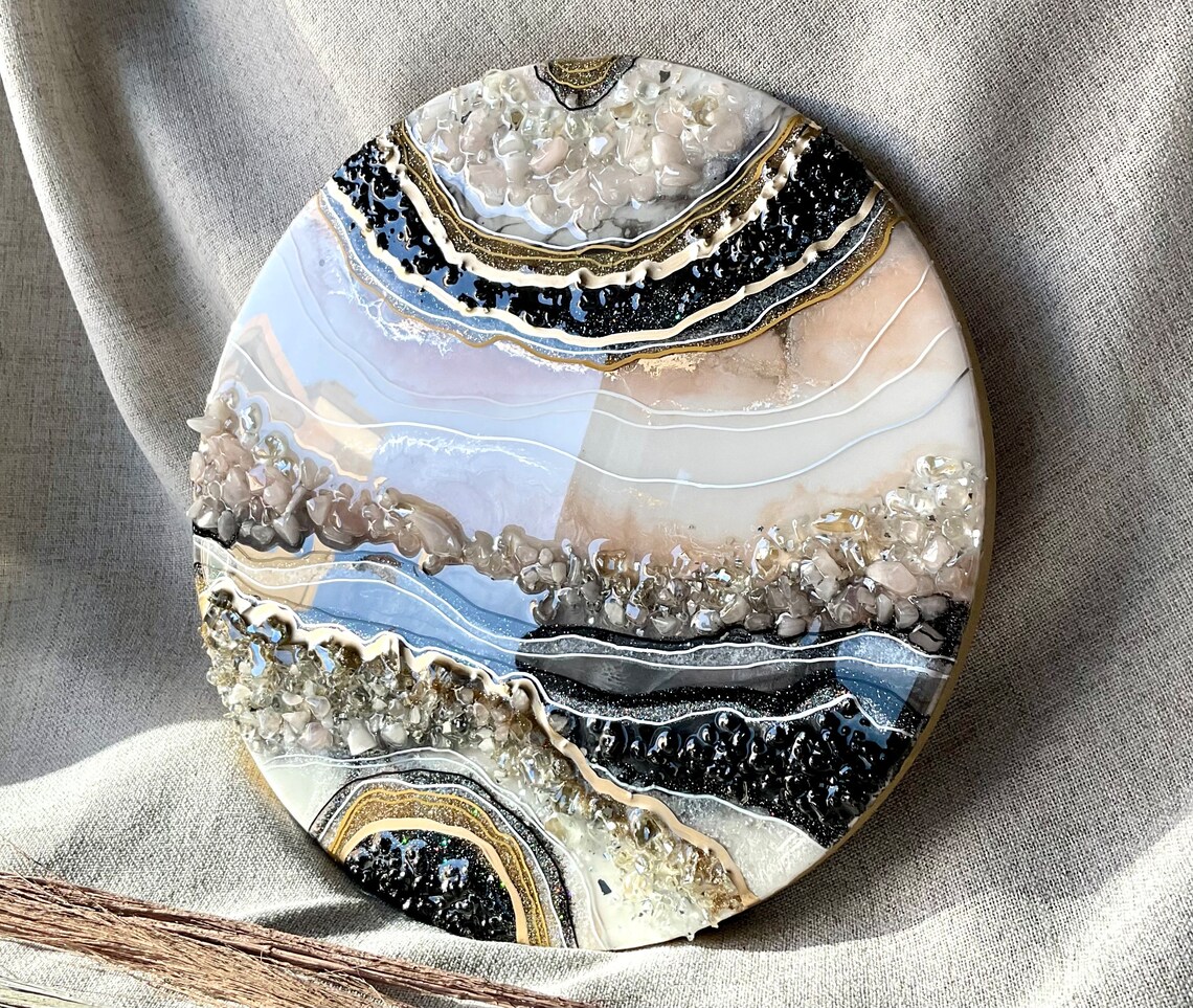 Custom Round Resin Geode Wall Art: Made to Order - Etsy
