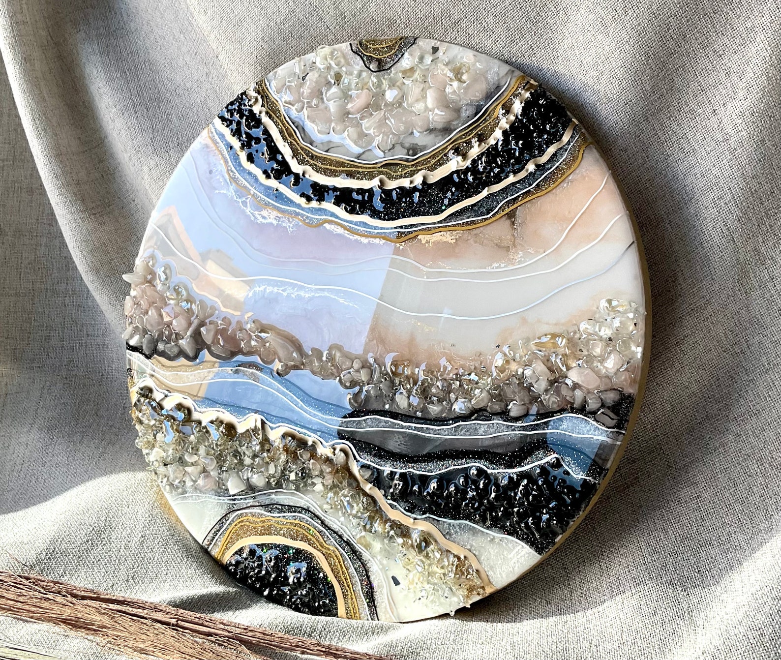 Custom Round Resin Geode Wall Art: Made to Order - Etsy
