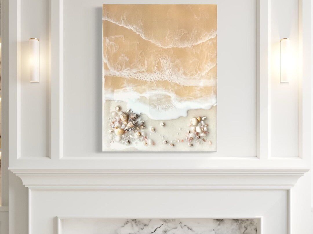 Custom Resin Ocean Painting: 3D Beach Wall Art - Etsy