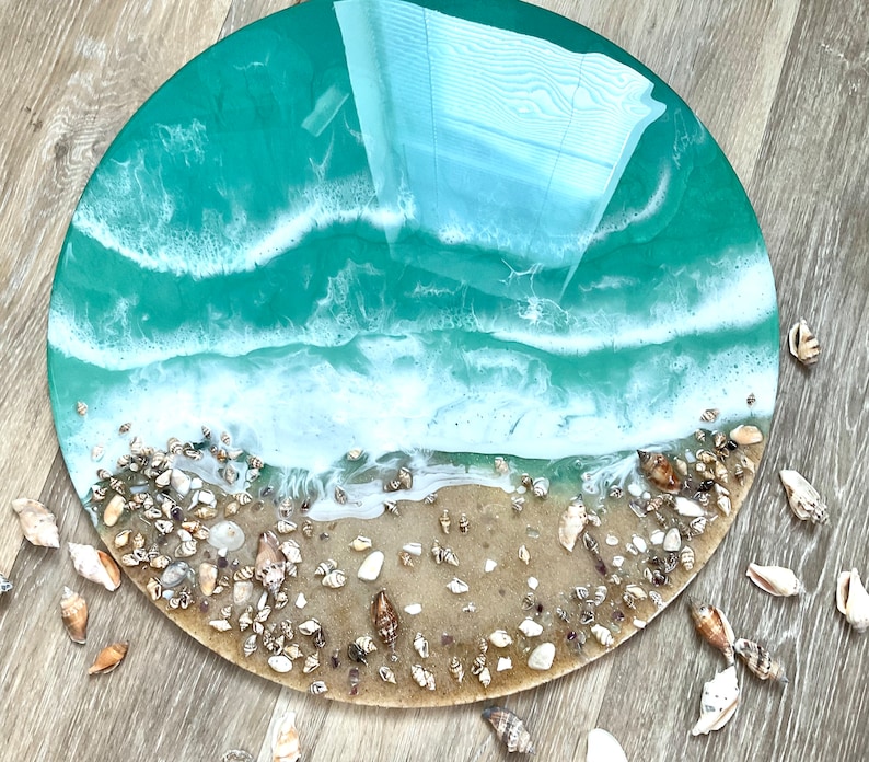Custom Ocean Resin Painting: 3D Beach Seascape Wall Art - Etsy