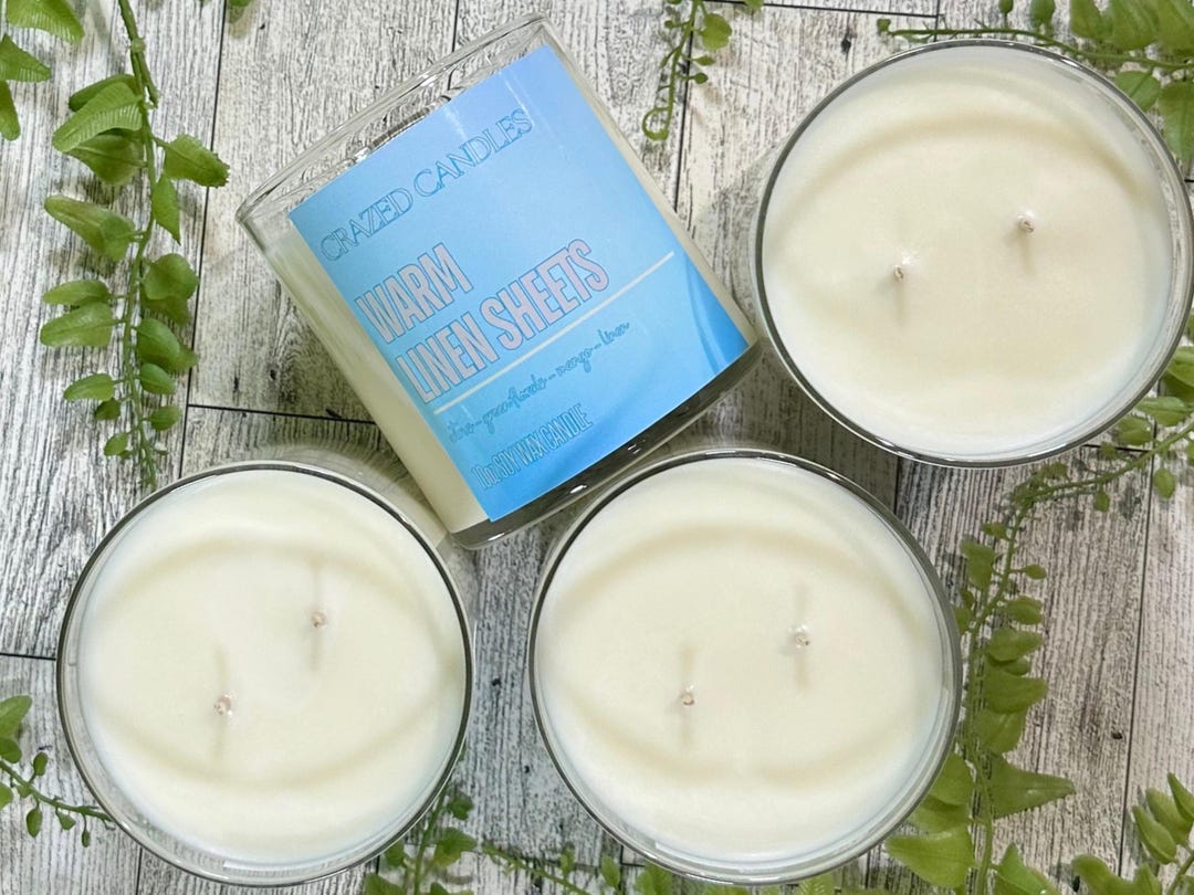 Warm Linen Candle | Fresh Clean Laundry Candle | Soy Scent Candle ...