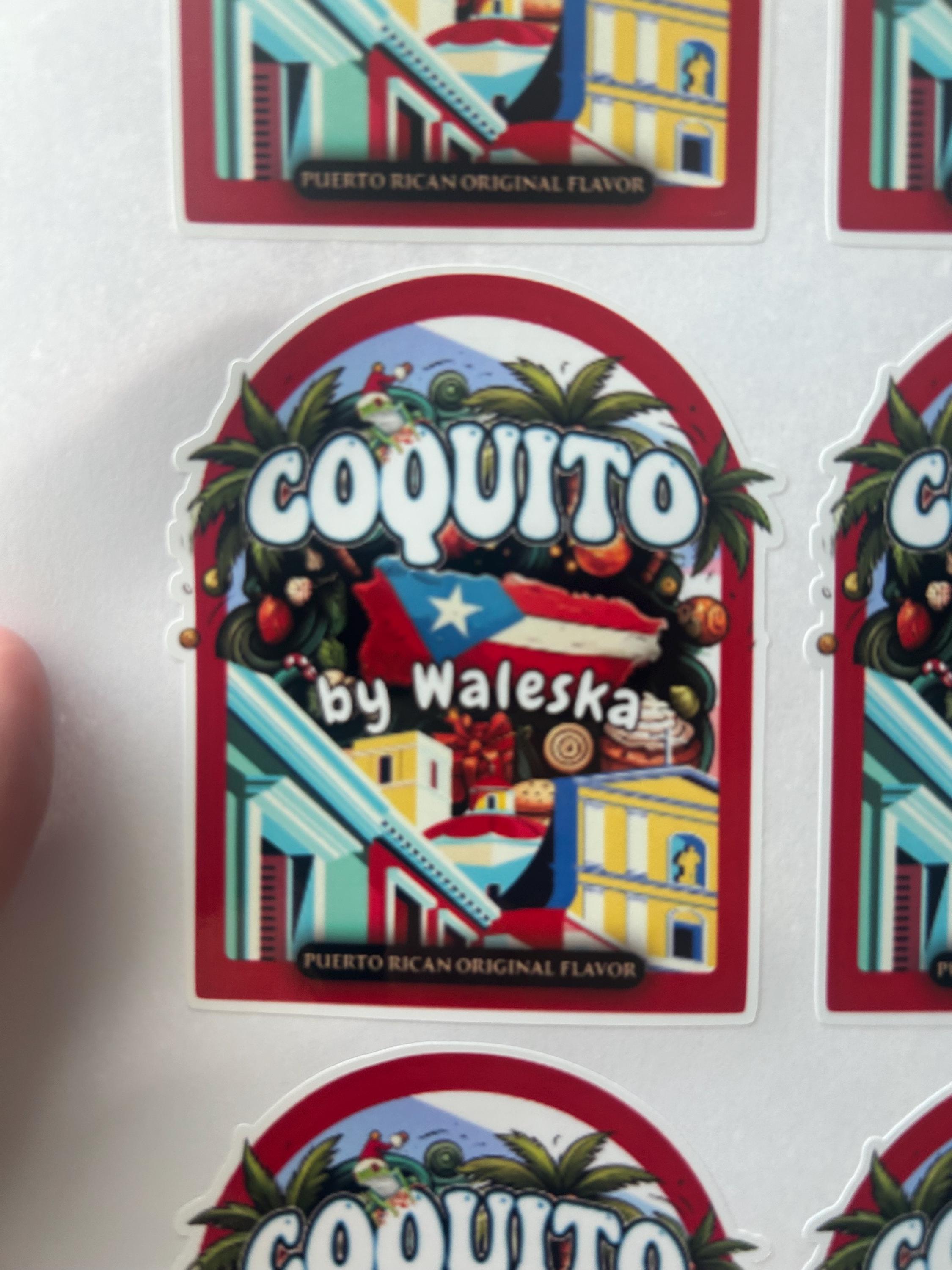 Personalized Coquito Bottle Stickers: Waterproof Vinyl, Puerto Rican ...