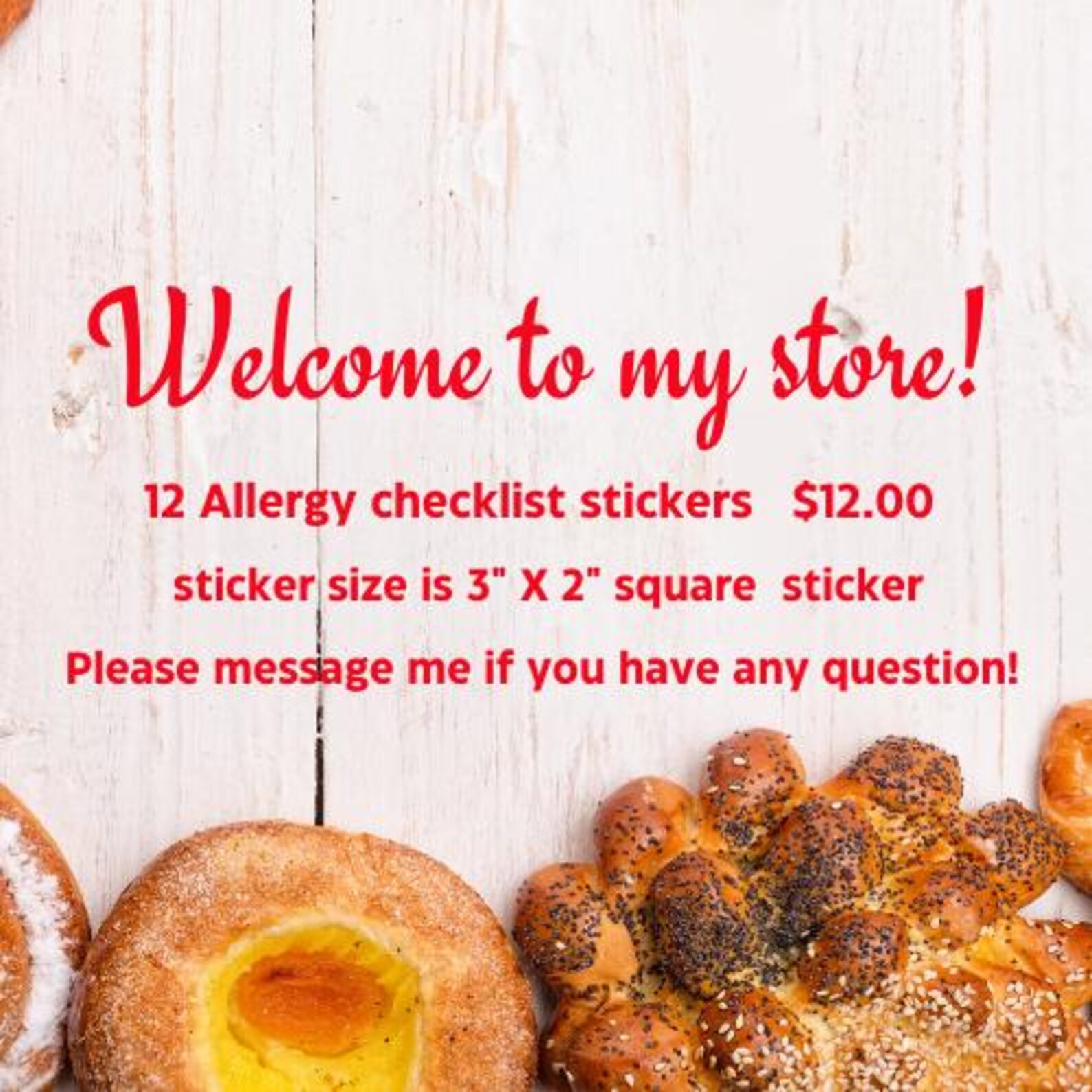 Food Allergy Alert Labels Stickers, Allergy Checklist Stickers - Etsy