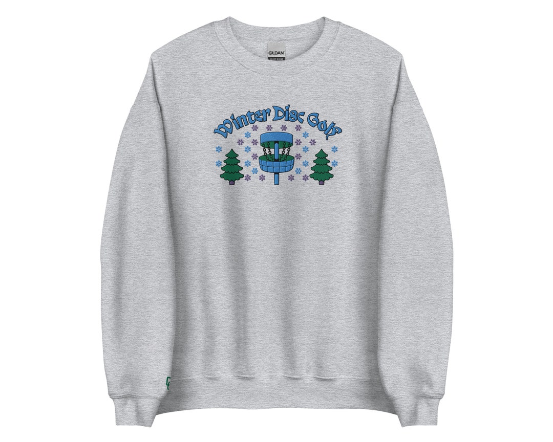 Winter Falling Snow - Disc Golf Sweatshirt - Etsy