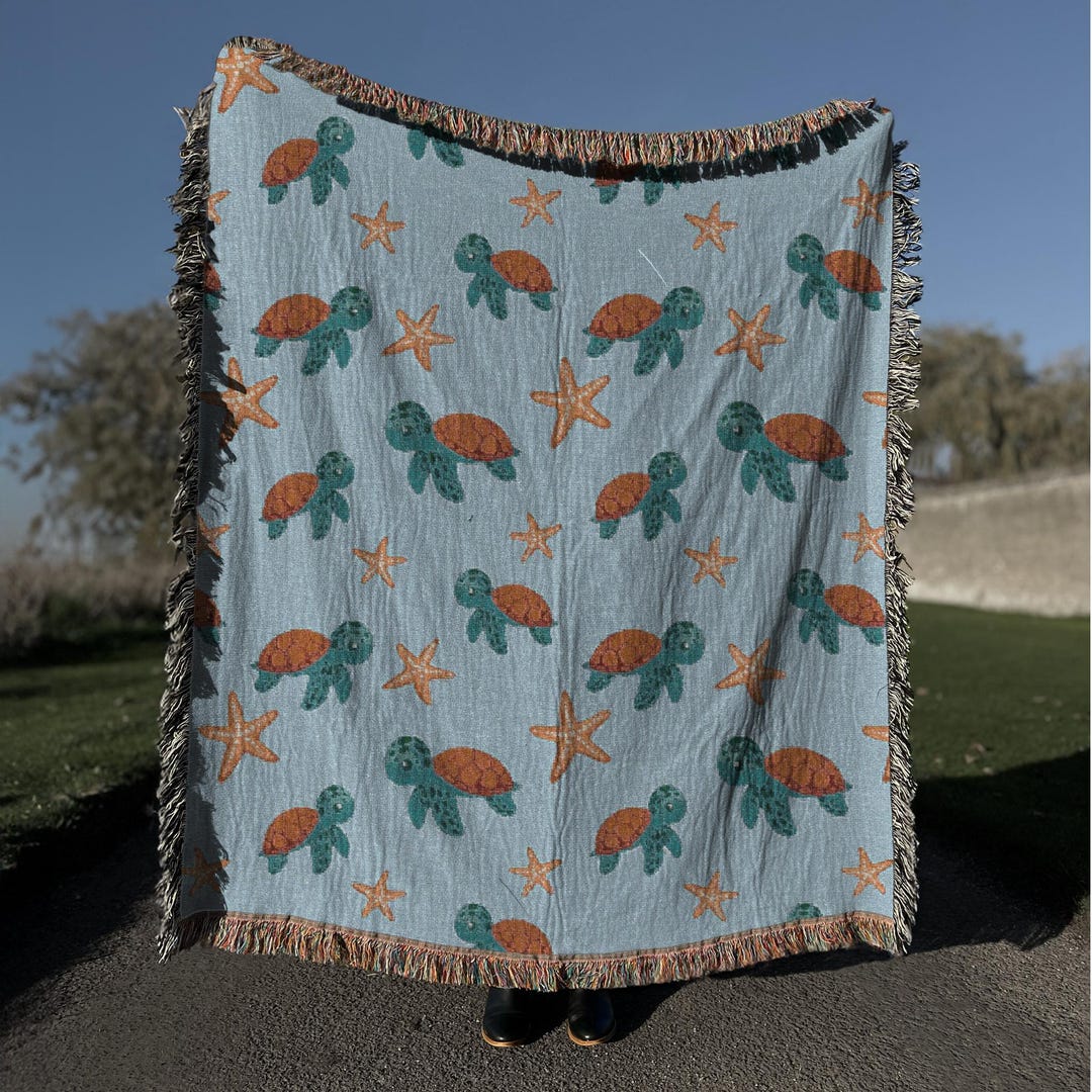 Baby Sea Turtles Blanket Gender Neutral Baby Nursery Turtle Theme Baby ...