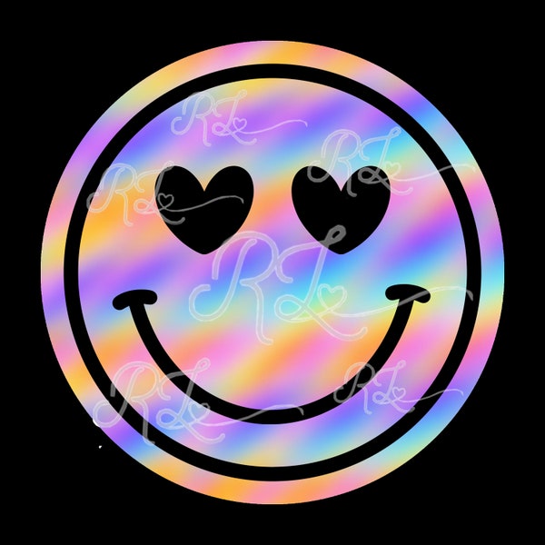 Rainbow Smiley Face Drawing - Etsy