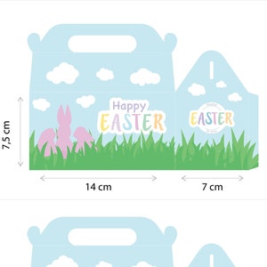 Easter Gable Box Printable Template - Etsy Canada